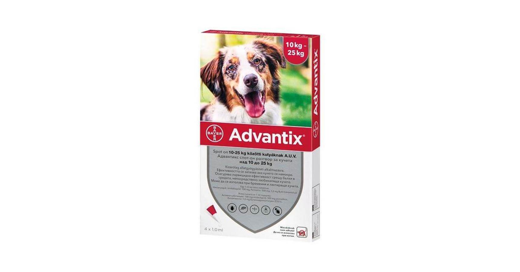 Advantix spot on 2,5 ml; 10-25kg 1X