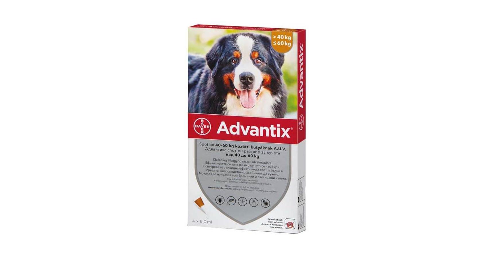 Advantix spot on 6 ml; 40-60 kg 4X