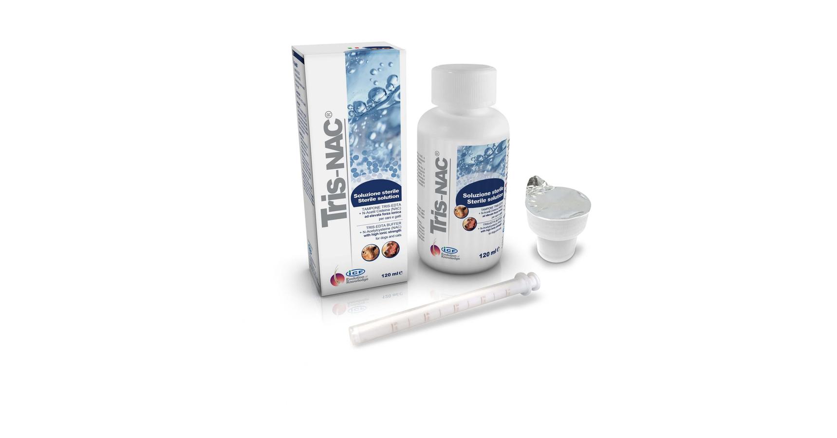 TRIS-NAC TRIS-EDTA PUFFER + N-acetilcisztein (NAC) tartalmú oldat kutyák és macskák részére 120 ml