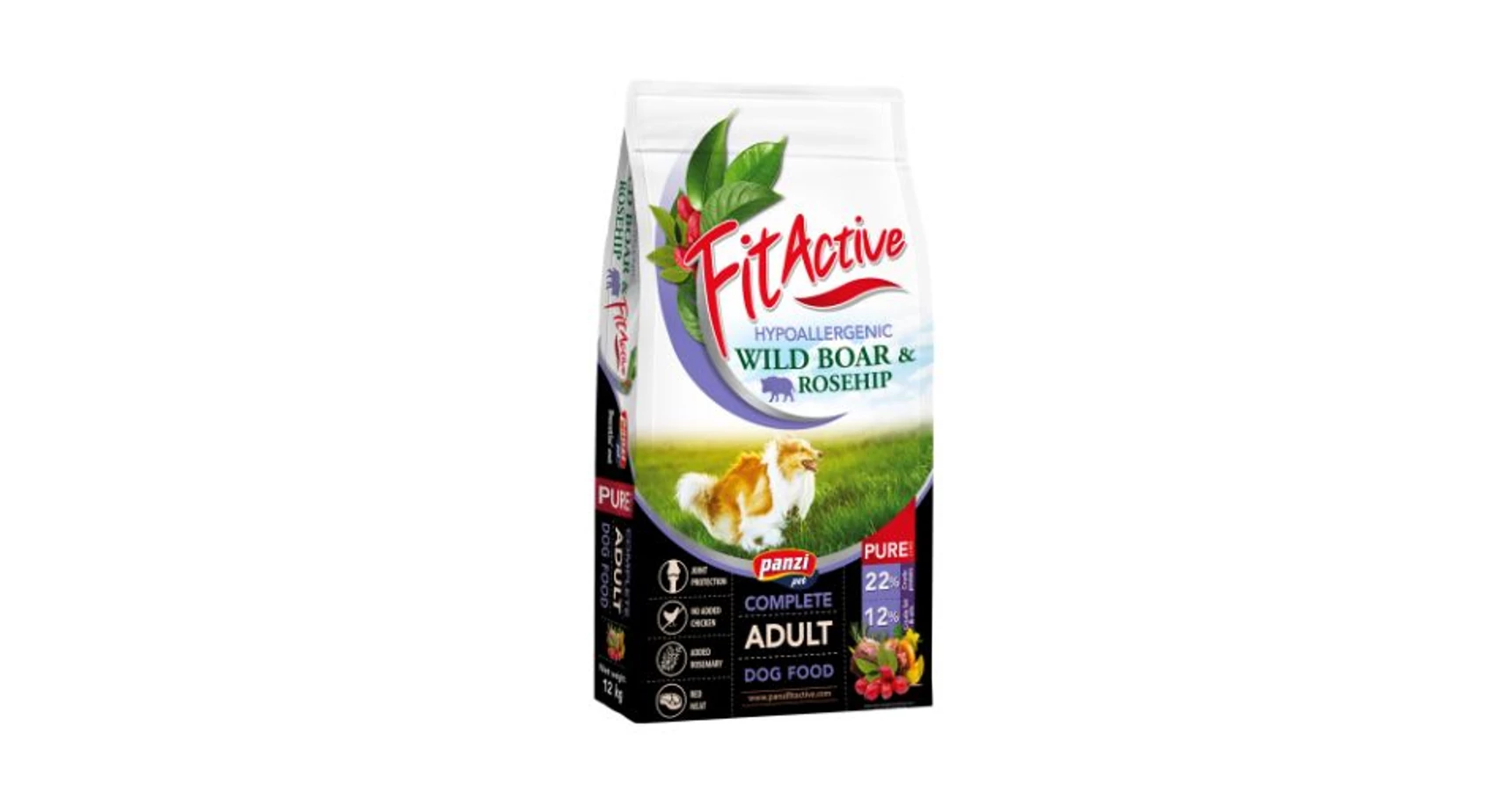 Panzi FitActive PURE Hypoallergenic Wild boar - Rosehip száraztáp 3kg